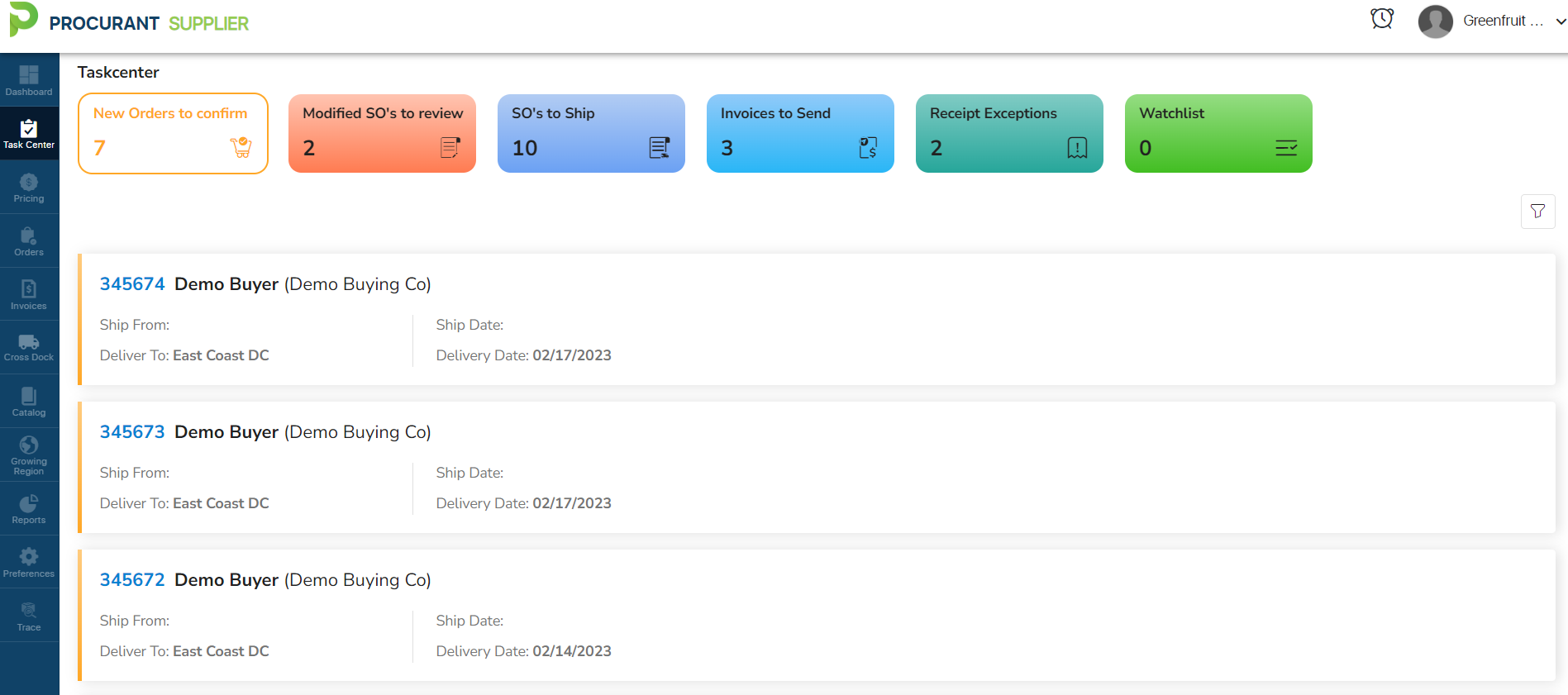 Task Center Updates